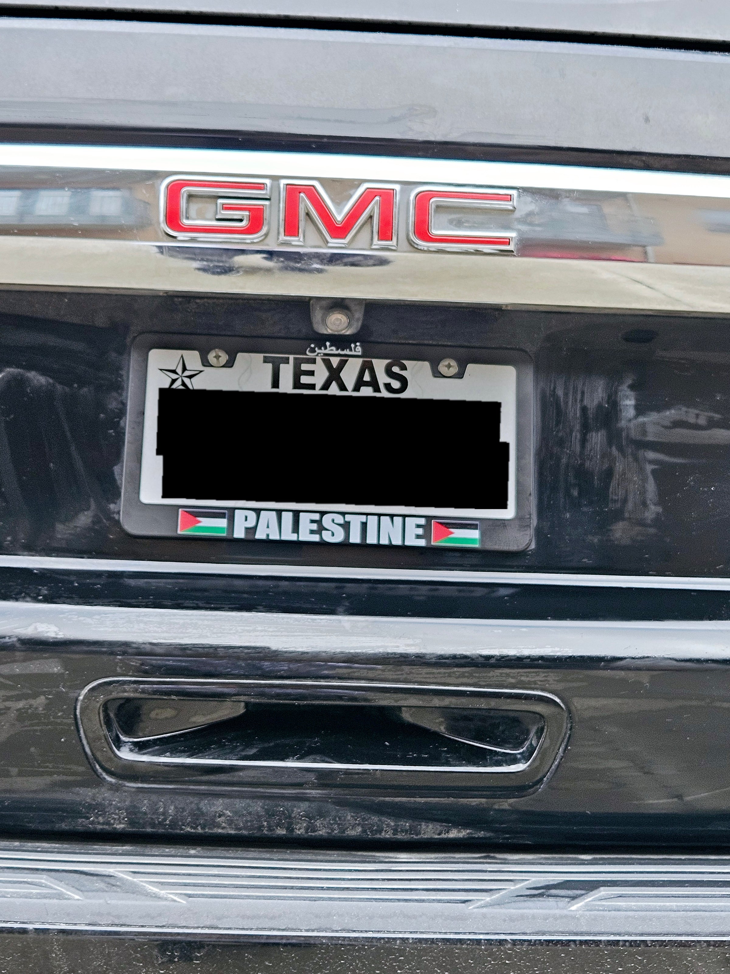 Palestine License Plate Frame Face Cover