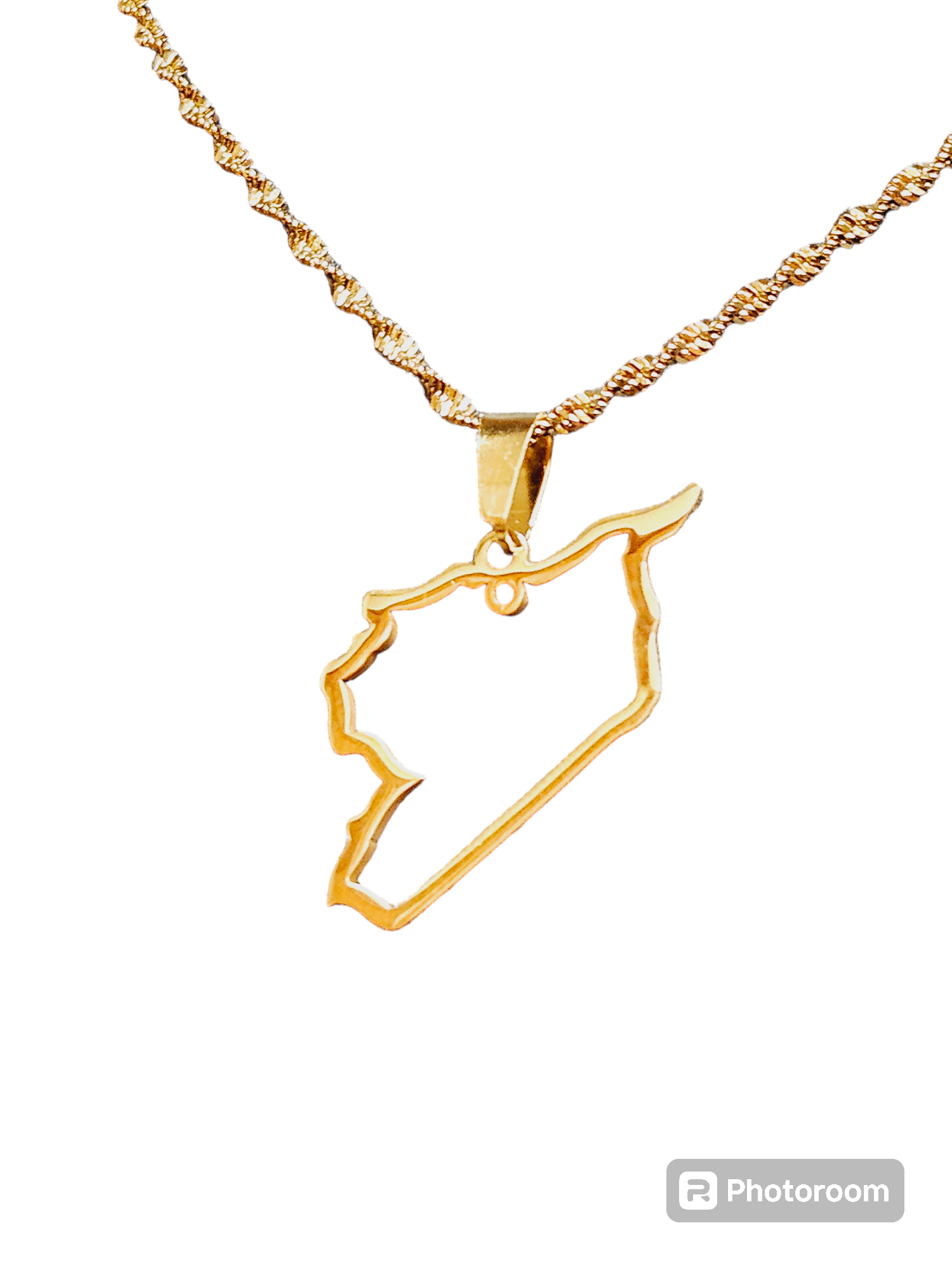 Syria Map Shape Necklace | Habibi Heritage