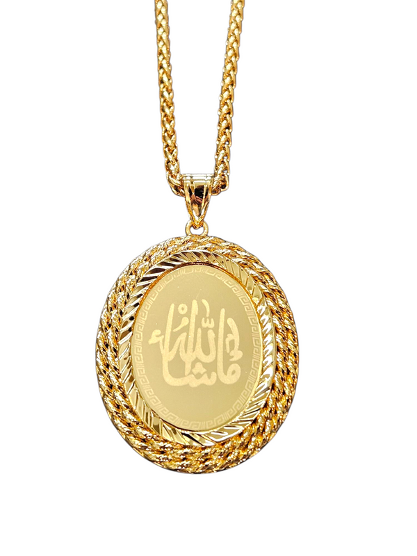 Exquisite Traditional Arabic "Mashallah" Pendant Necklace | Habibi Heritage