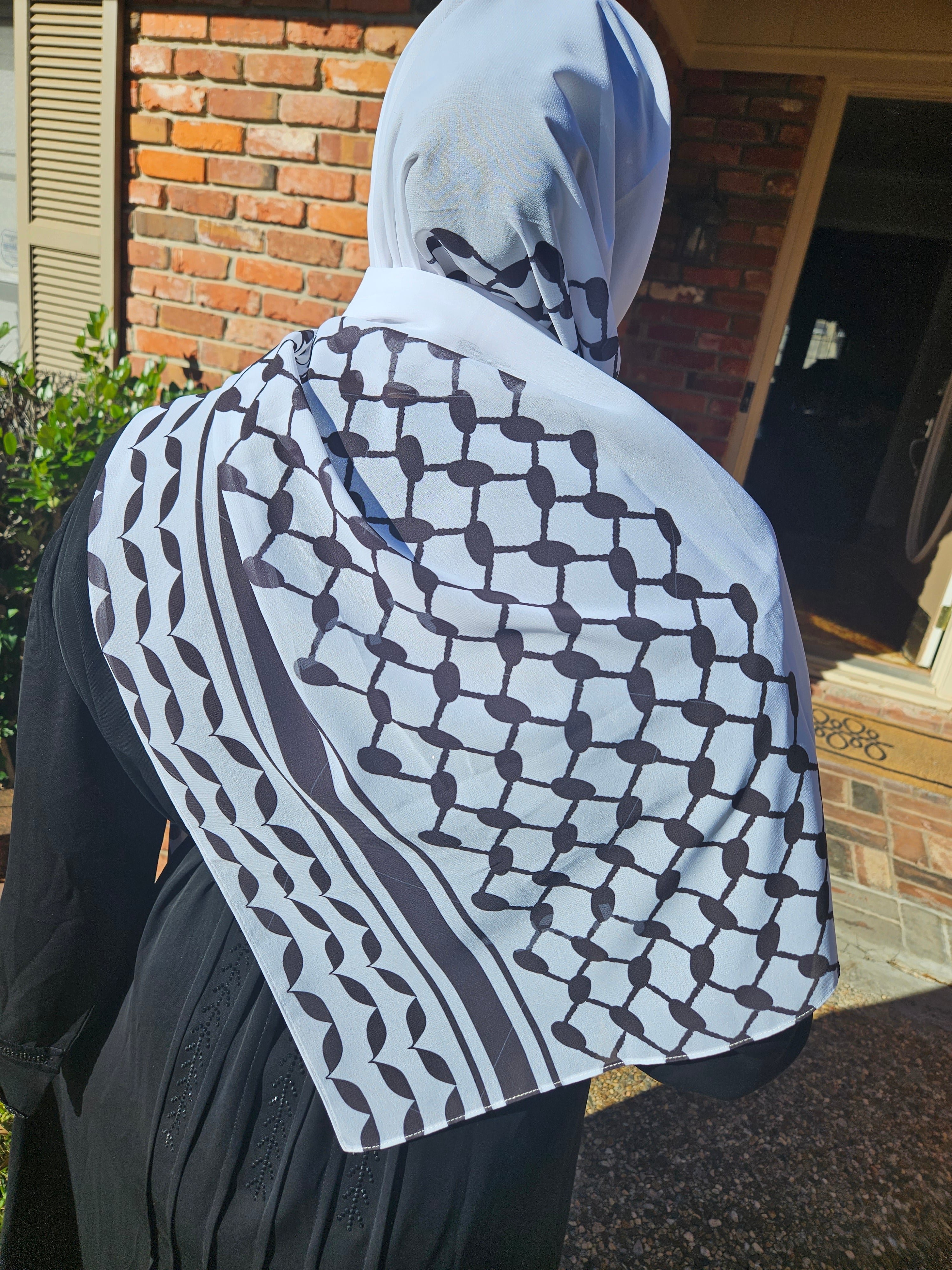 Keffiyeh Chiffon Hijab Scarf – Habibi Heritage