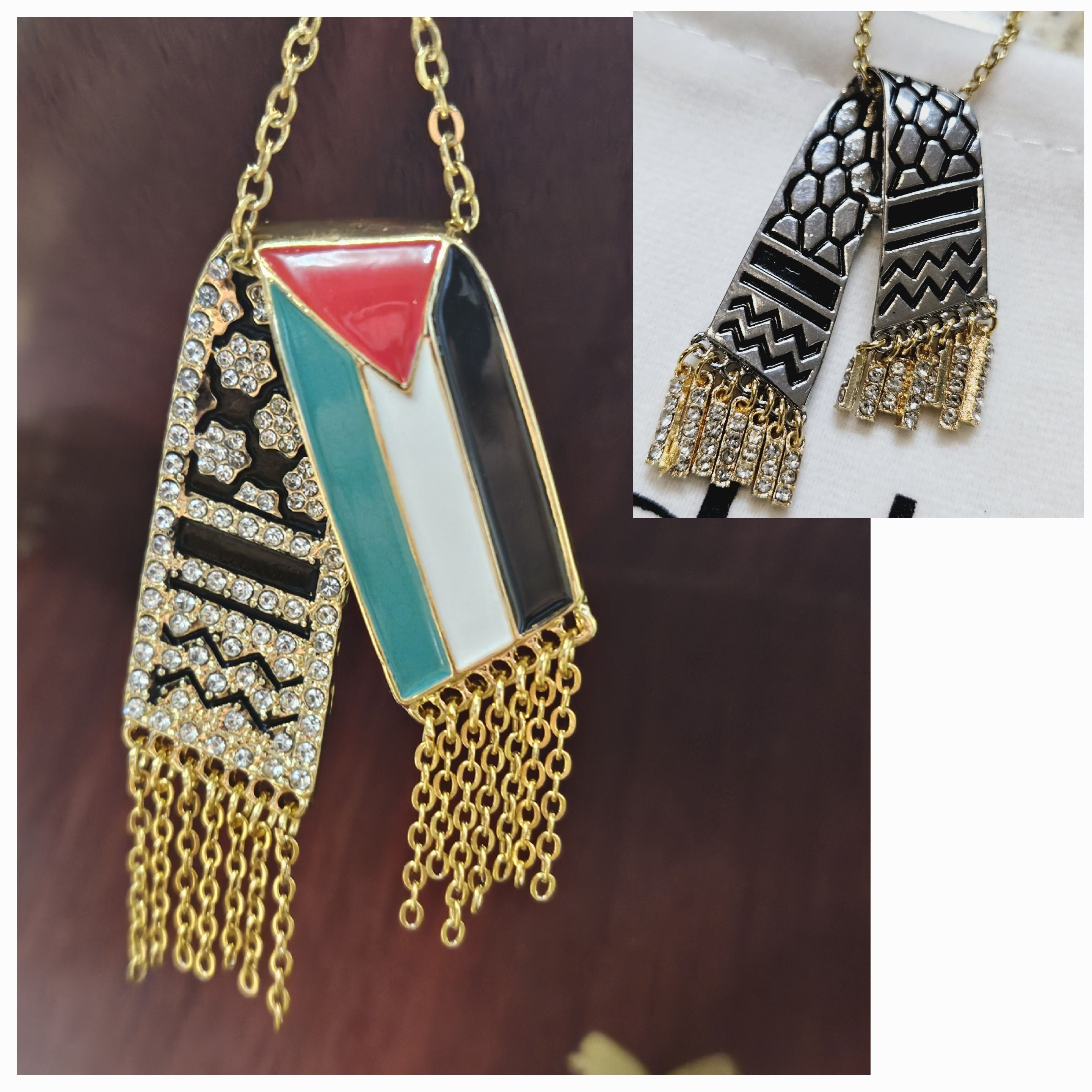 Palestine Keffiyeh Necklace – Habibi Heritage