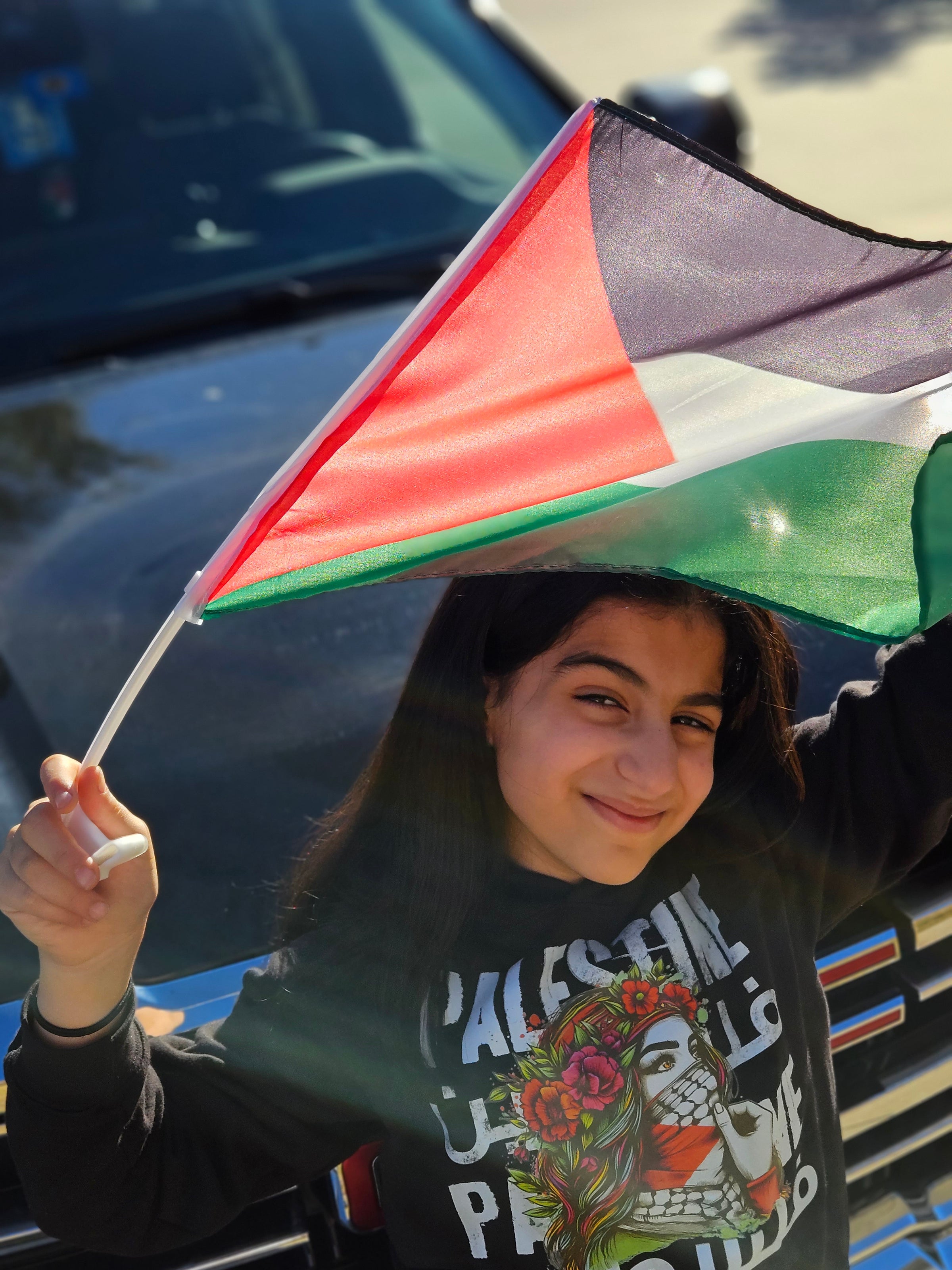 Palestine Flag for Car Window 12x18in Window Clip | Habibi Heritage